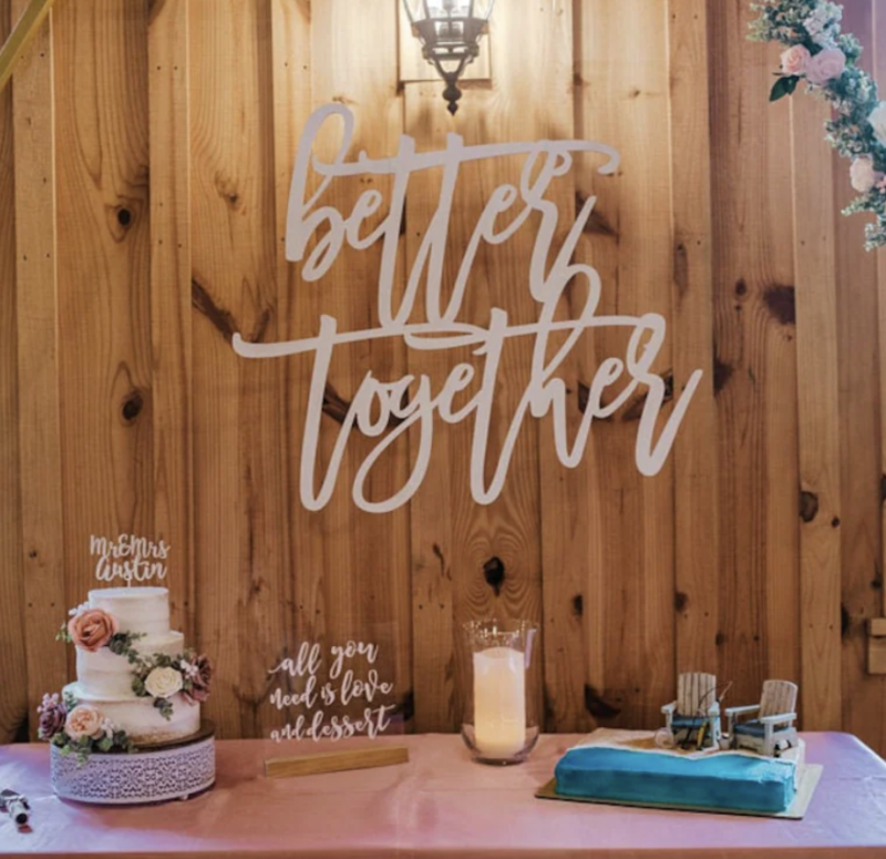 Better Together Wood Hanging Sign